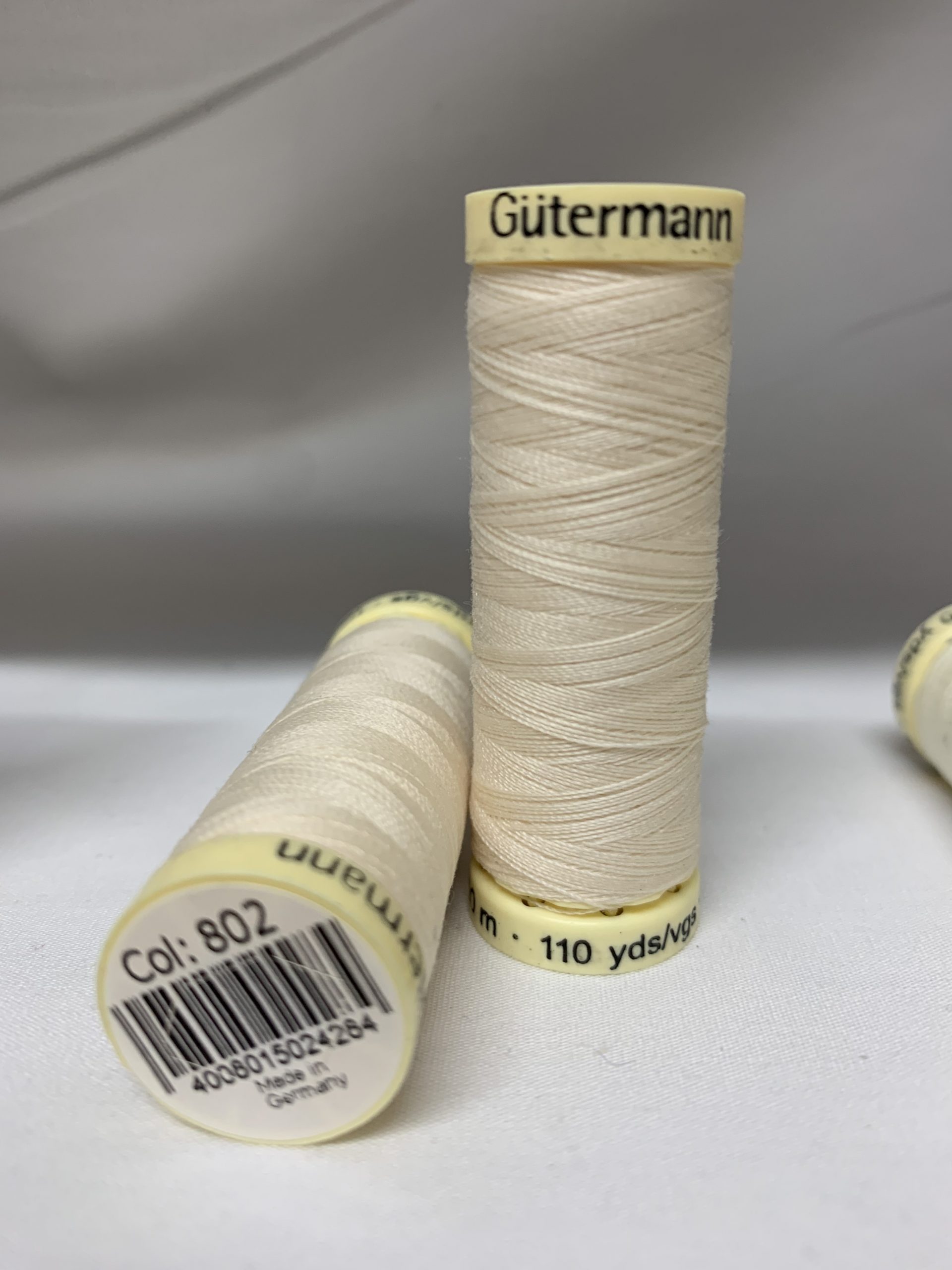 colour 802 gutermann thread suitable for sewing machine & hand 110 yards on each spool - Carrie ...